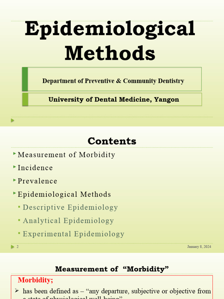 TTO Epi Methods - 2024 | PDF