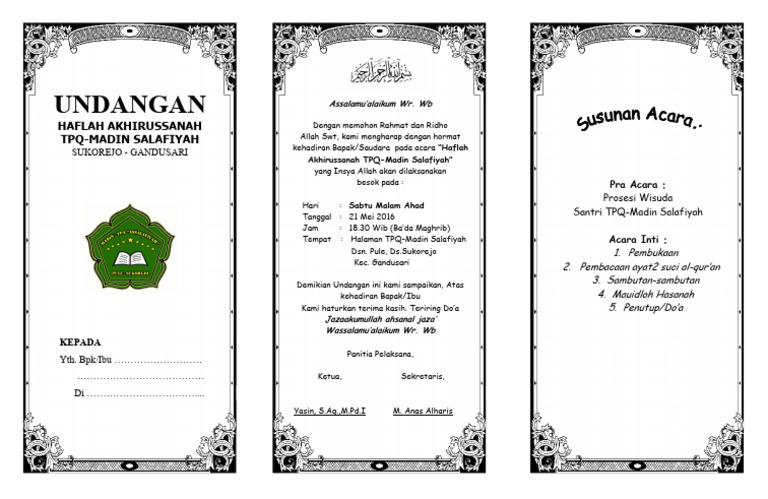 Undangan Lipat 3 | PDF
