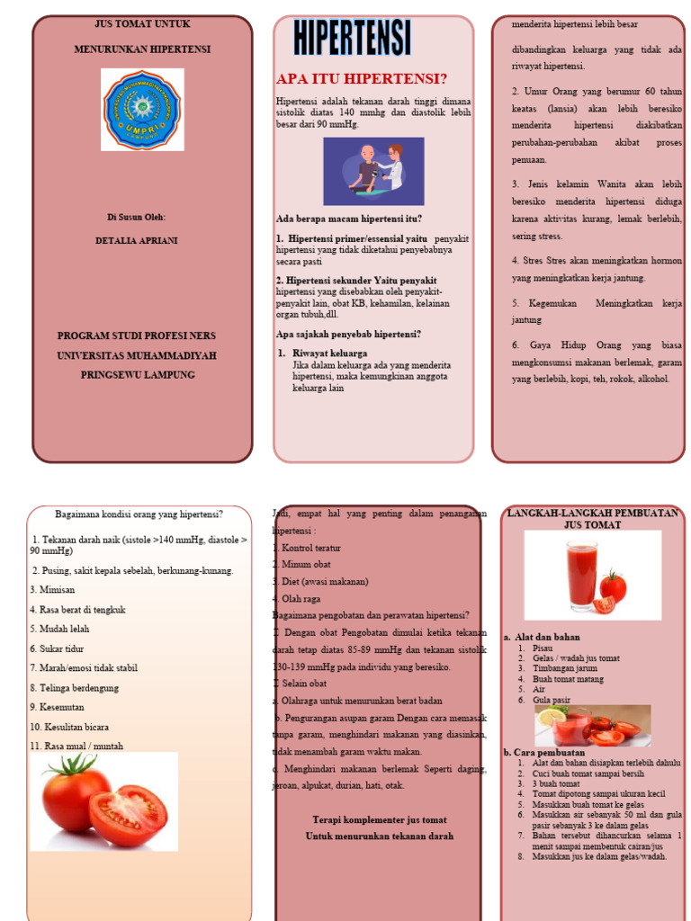 Leaflet Jus Tomat | PDF | Kesehatan Holistik