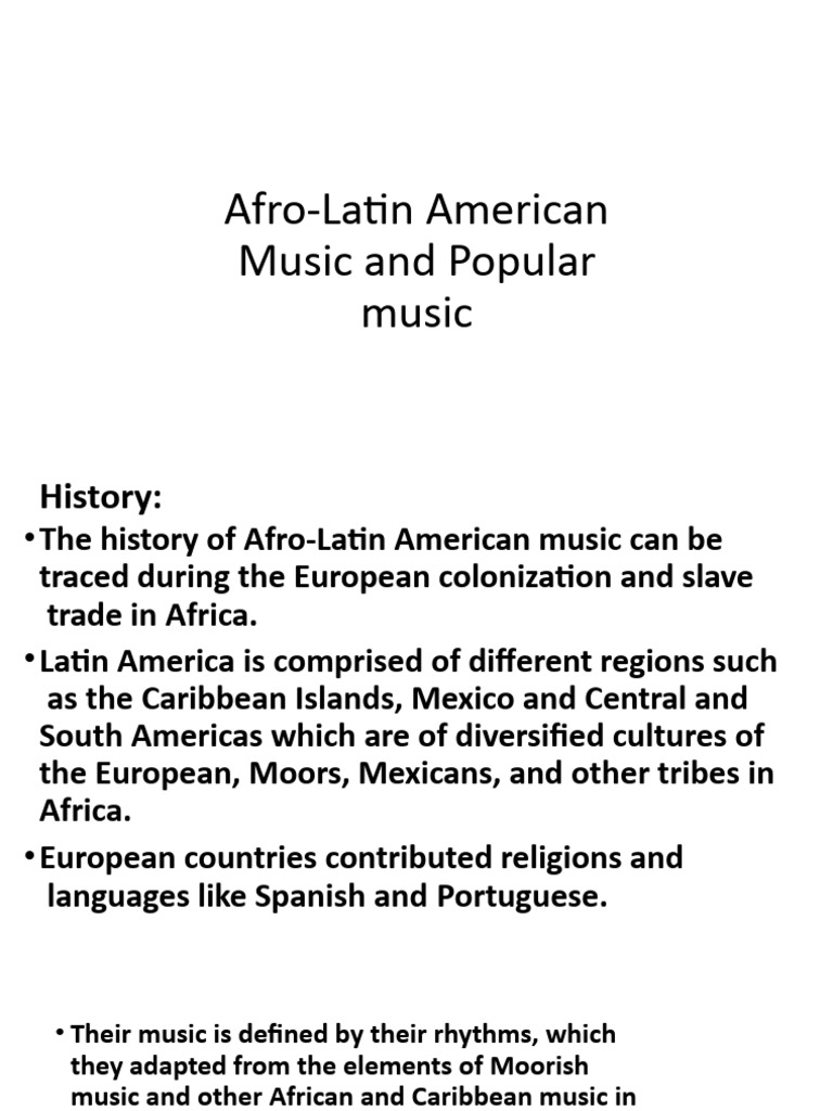 Afro Latin American Music Second WEEK | PDF
