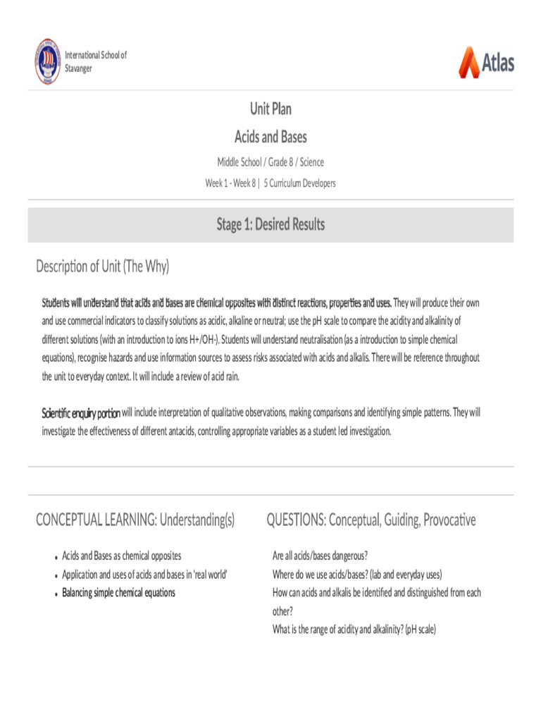 Science 8 Curriculum Overview | PDF