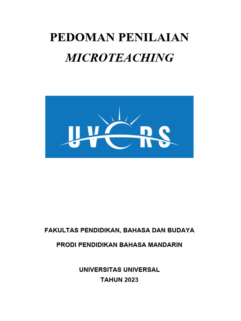 Pedoman Penilaian Microteaching 2023 | PDF | Karier & Perkembangan