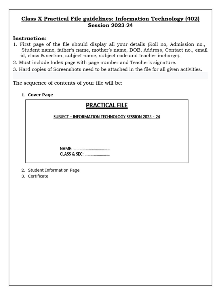 IT PRACTICAL FILE _2024 | PDF | Databases | World Wide Web