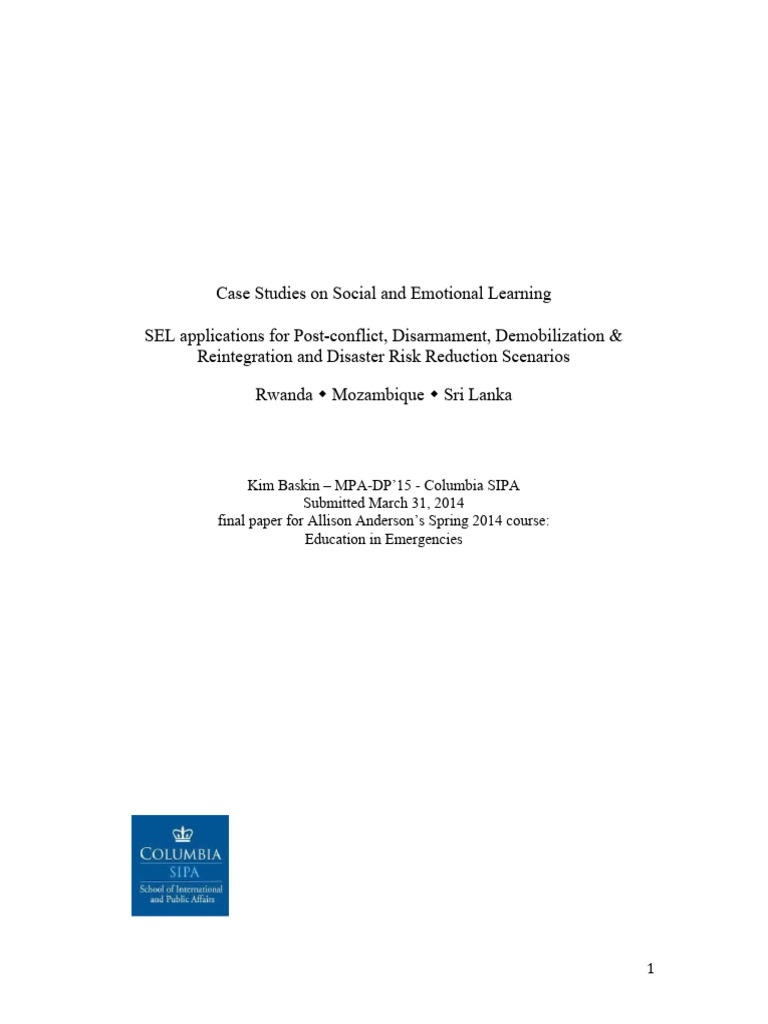 Case - Studies - On - SEL - Kim - Baskin - 2014 (1) - Rotated | PDF