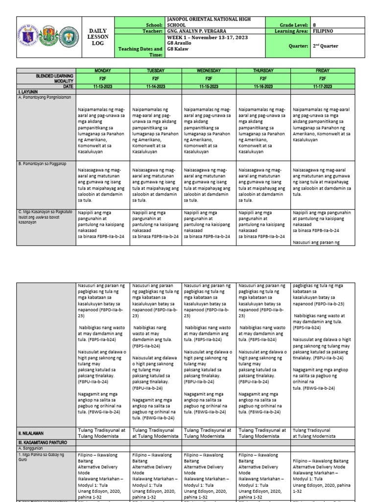 Week 1 2nd QTR | PDF