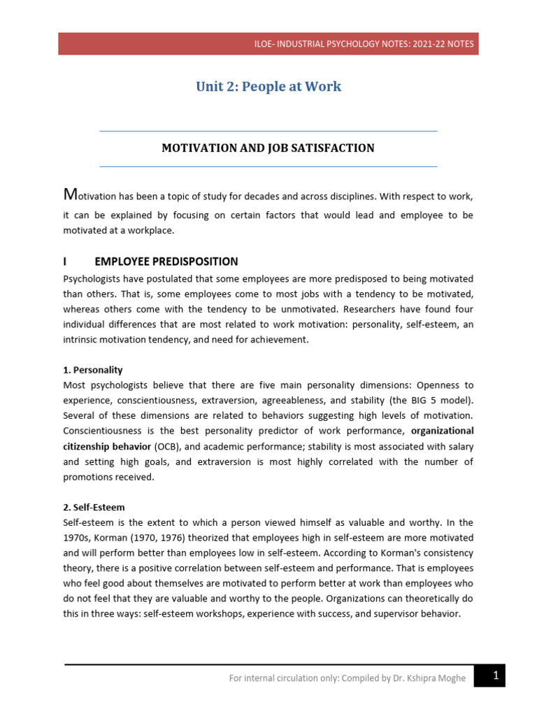 Unit 2 - People at Work | PDF