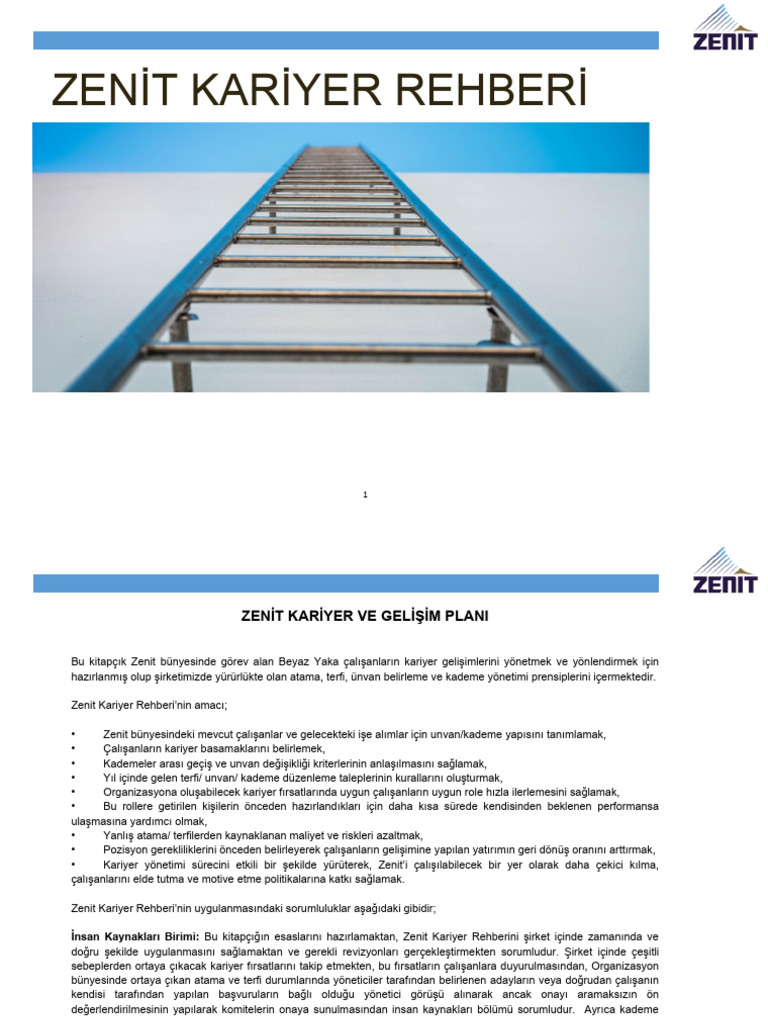 Zenit Kariyer Rehberi-İ.K | PDF