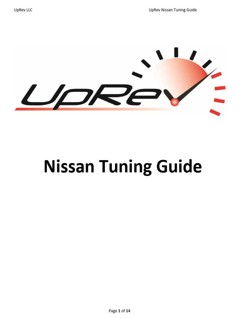 UpRev Nissan Tuning Guide | PDF