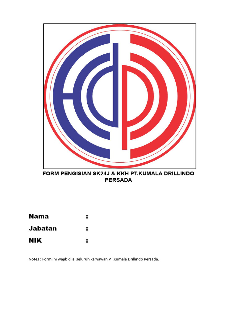 Cover Pengisian SK24J & KKH PT - KDP | PDF