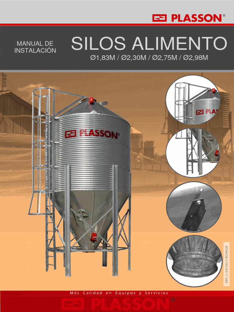 Mi0022e - Manual Instalación Silos Plasson (Rev.1 - Ago.2013) | PDF