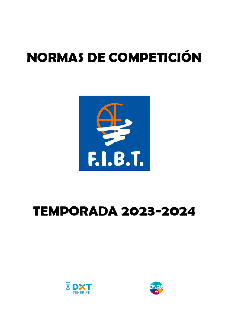 Normas de Competicion Fibt 2023 2024 - Web 1 | PDF
