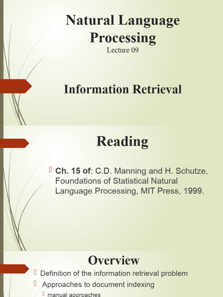 Natural Language Processing: Information Retrieval | PDF