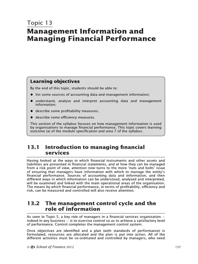Managing Financial Performance & Banking Ratios | PDF