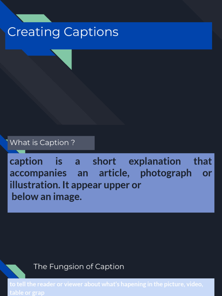 Creating Captions 12 (1) | PDF