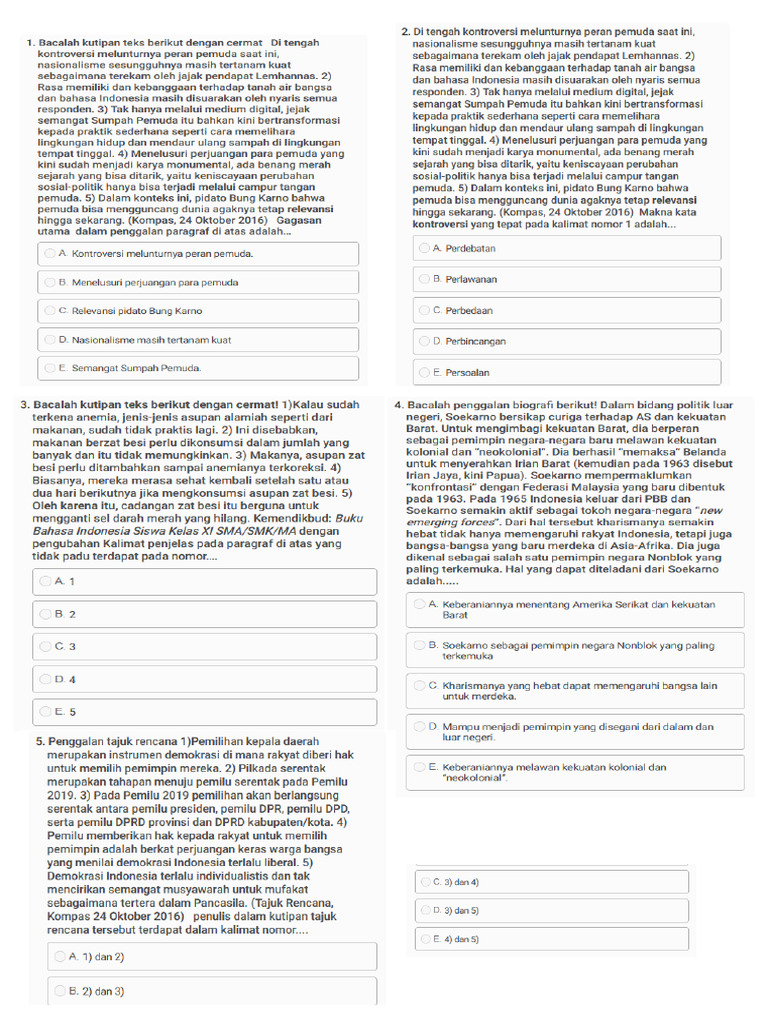 Bahasa Indonesia Kela s11 | PDF