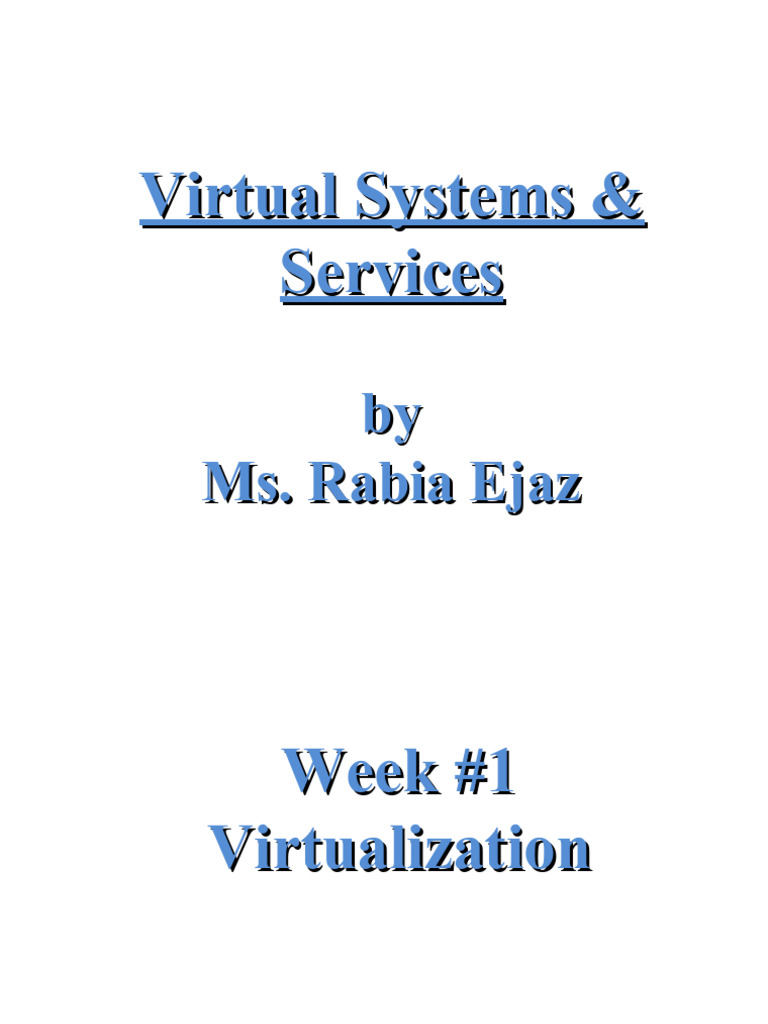 Virtual Systems & Services | PDF