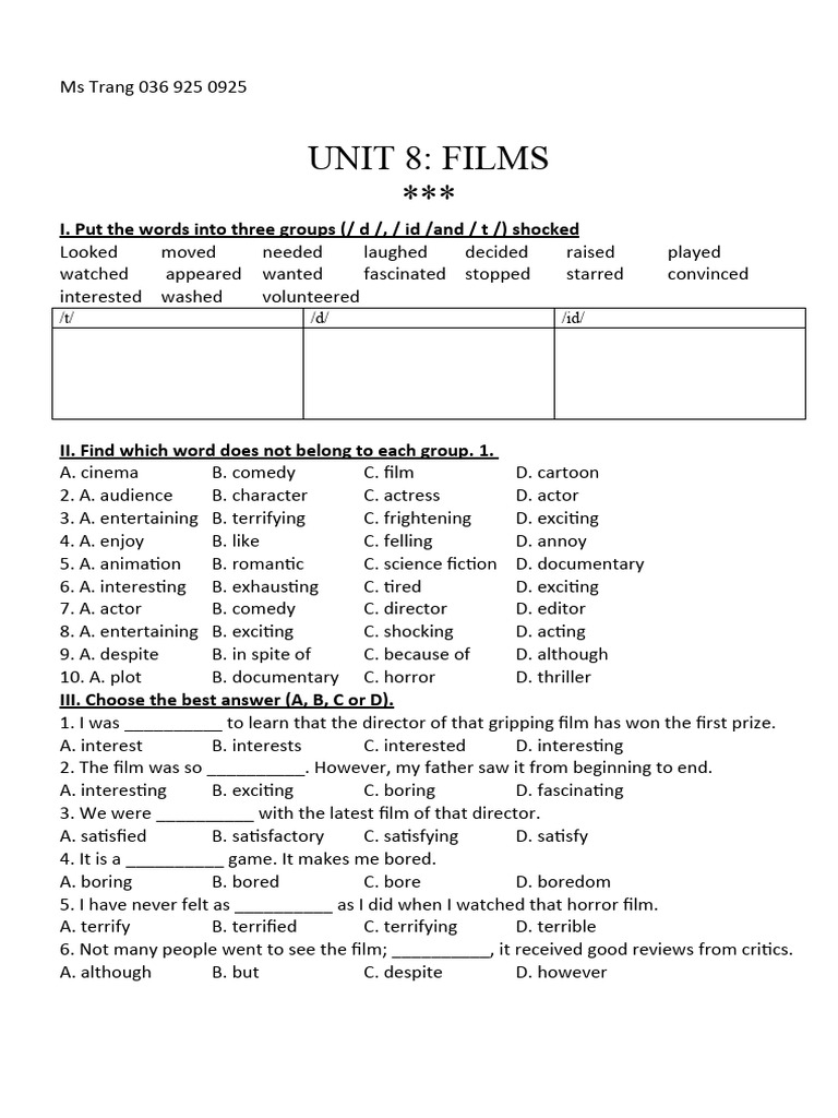 Unit 8 - 7a Thcs Dung Tien | PDF