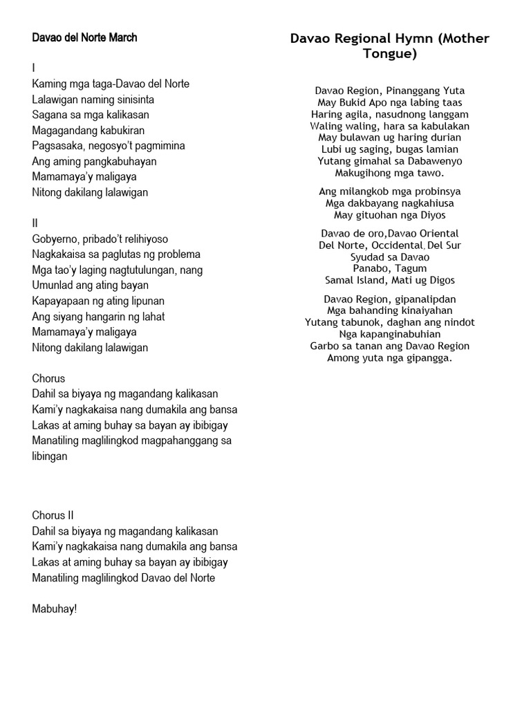 Davao Del Norte March | PDF