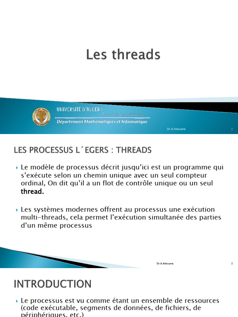 Ch1 Les Threads | PDF
