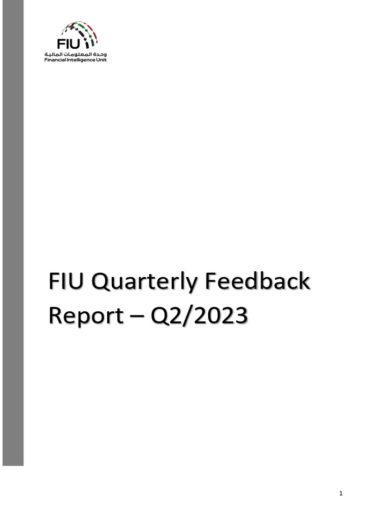 Feedback To Reporting Entities-Q2 2023 | PDF