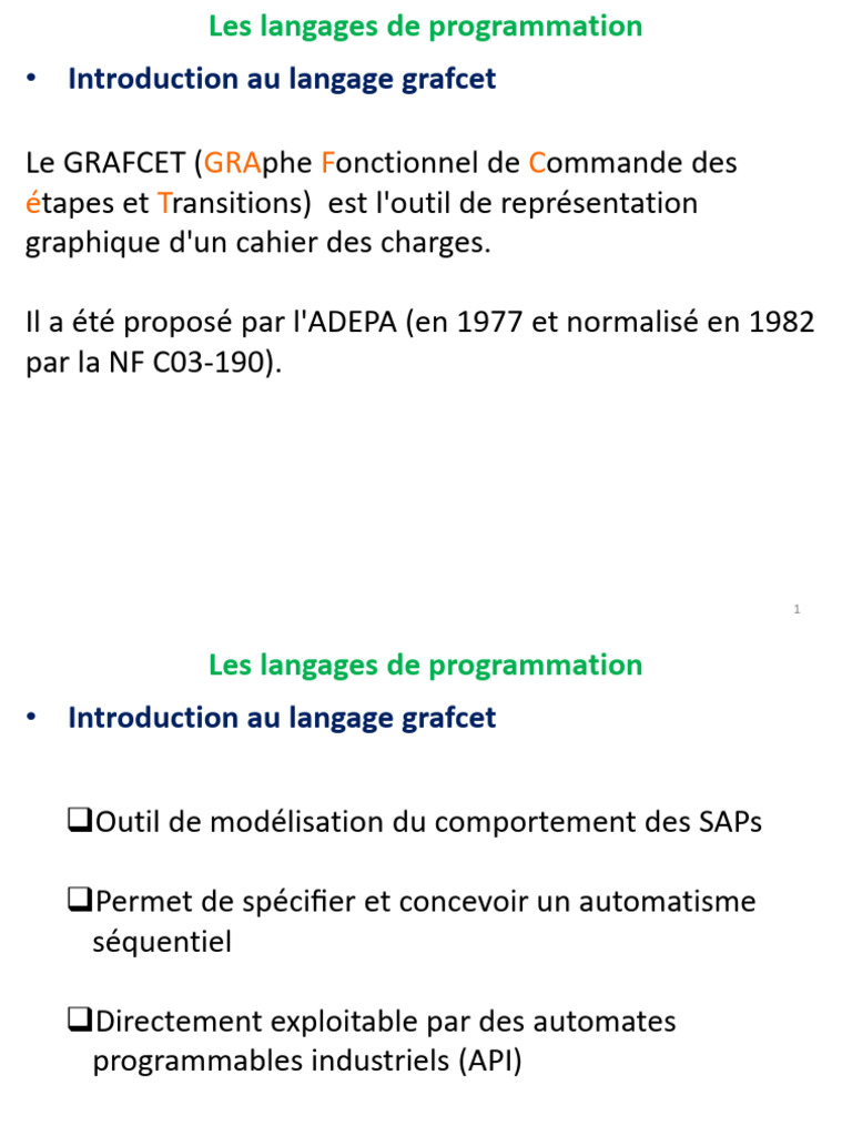 CH6 Commande Des Systémes | PDF | Langage de programmation | Programmation informatique