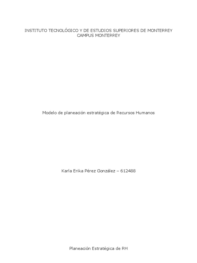 Modelo Perh | PDF | Reclutamiento | Planificación