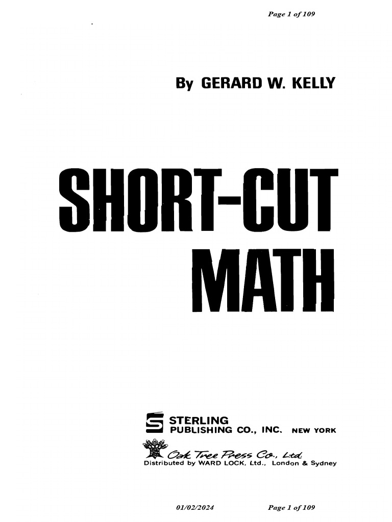 Short Cut Math | PDF