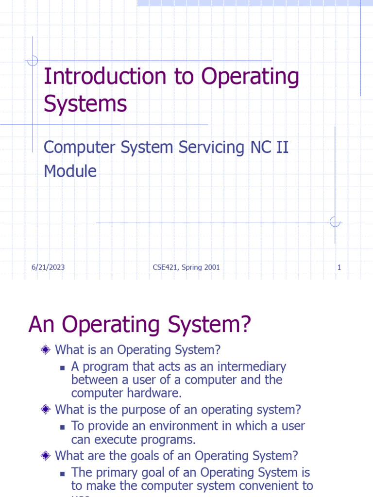 Introduction of Operating System | PDF | Computers | Technology ...
