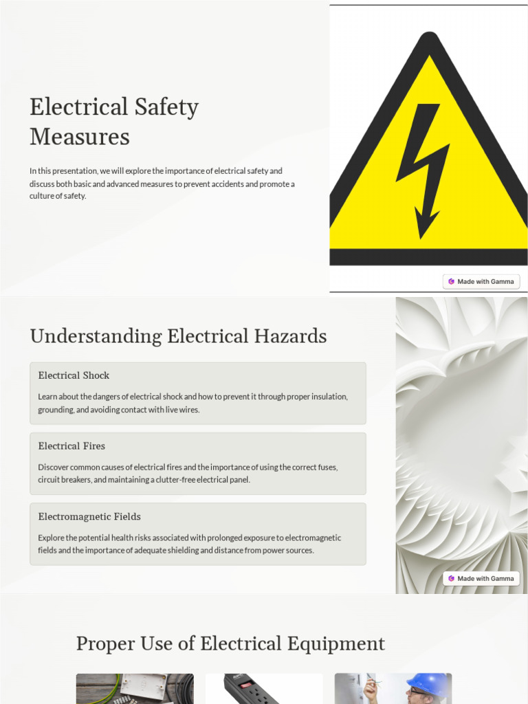 Electrical Safety Measures | PDF