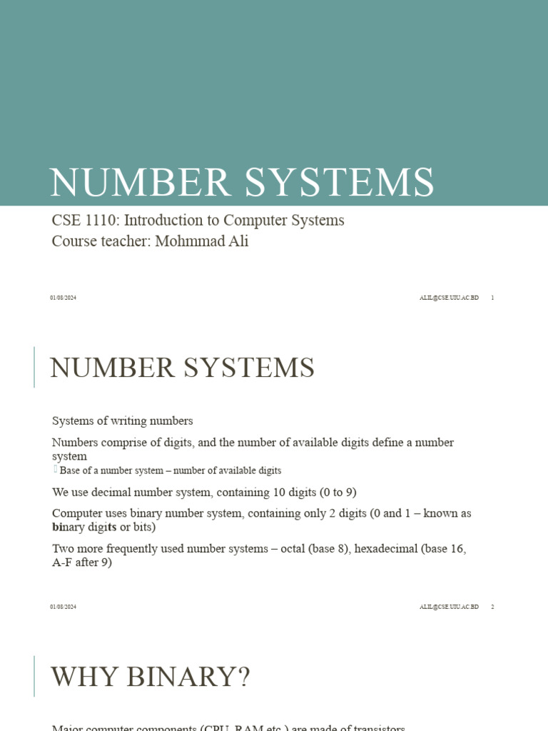 02 Number Systems | PDF