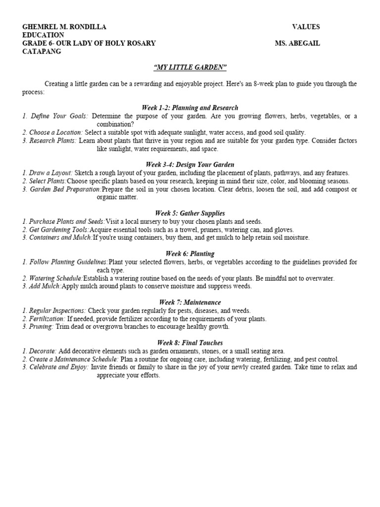 My Little Garden | PDF | Mulch | Gardens