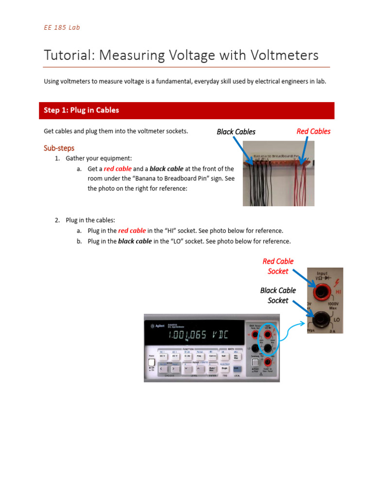 Voltmeters: Measure DC Voltage Guide | PDF | Technology & Engineering
