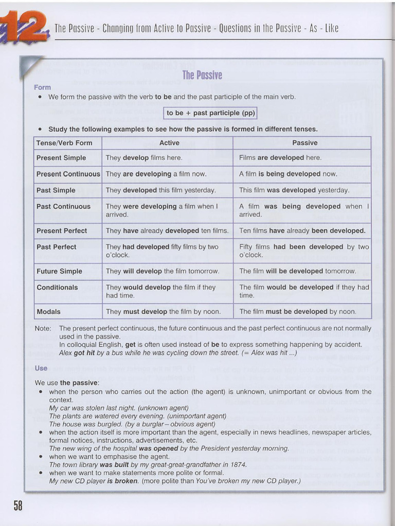 Passive Voice Exercises and Rules | PDF