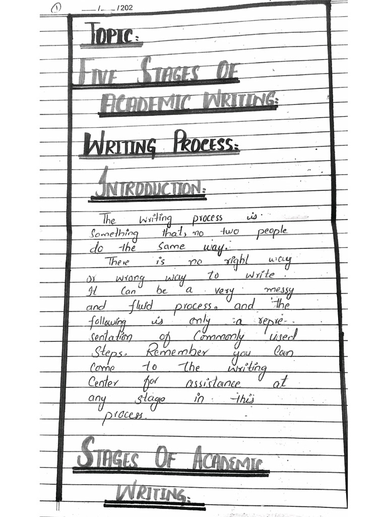 5 Stages of Academic Writing | PDF