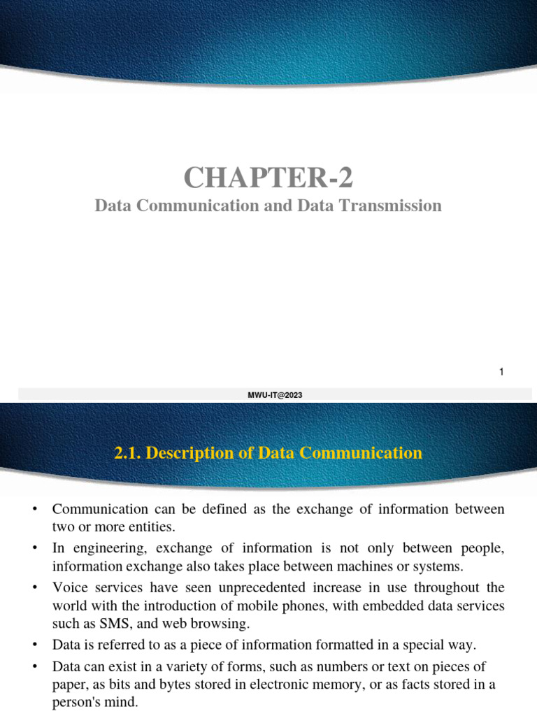 Data Communication - CHAPTER-2 | PDF