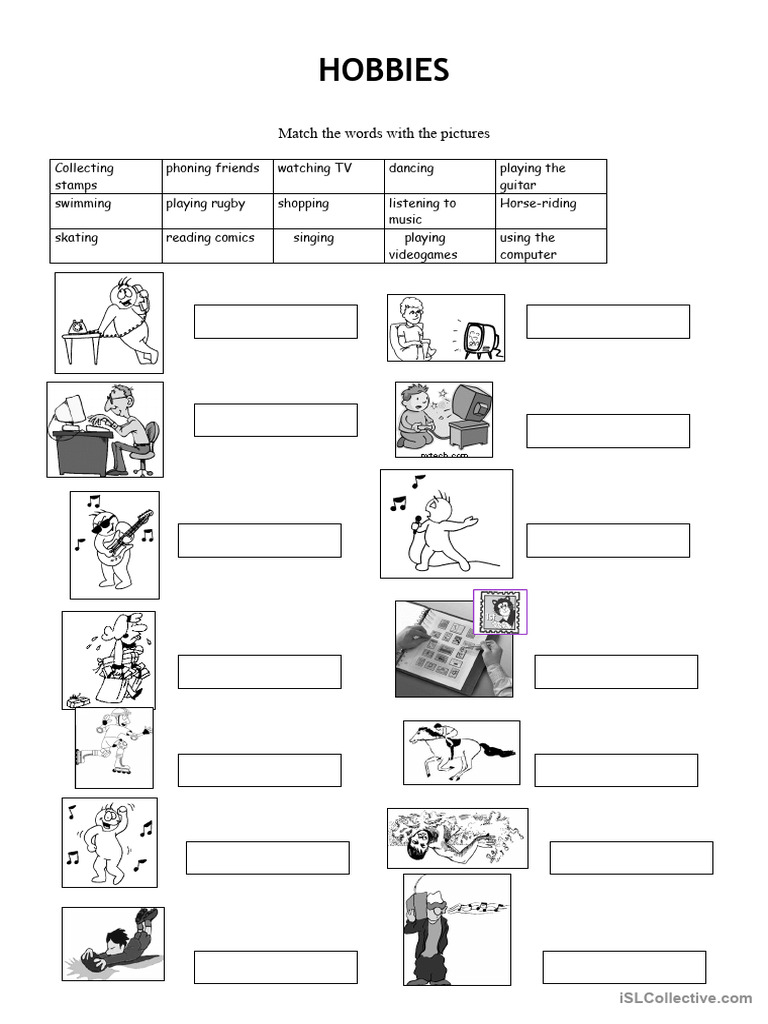 Hobbies and Can Worksheets | PDF