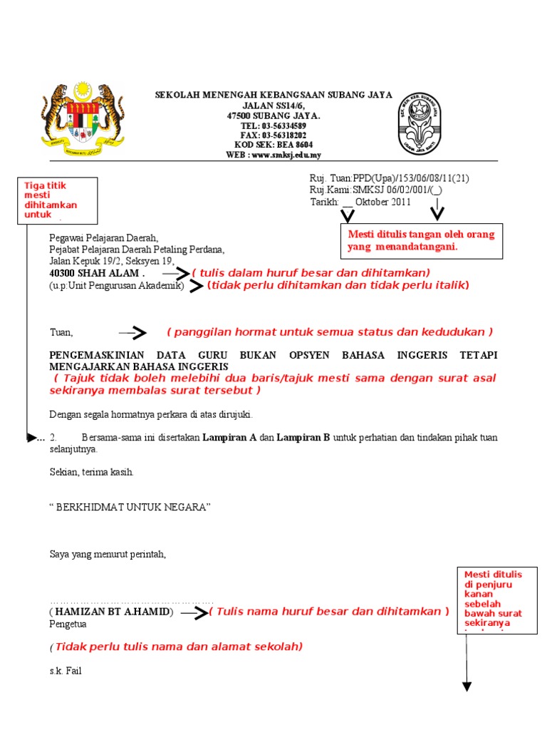 Contoh Surat Rasmi | PDF