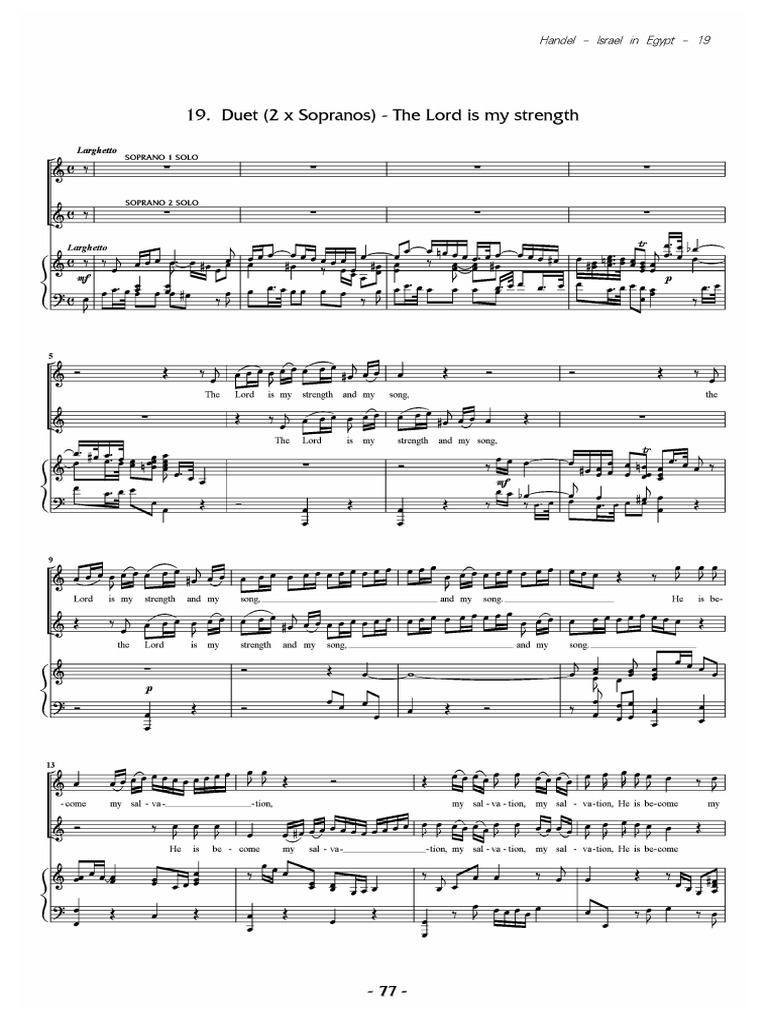 The Lord Is My Strenth - Haendel | PDF