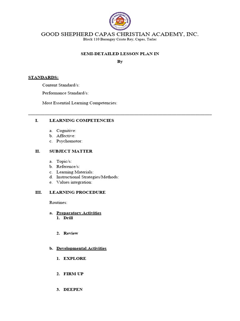 Template Semi Detailed LP | PDF Template Semi Detailed LP | PDF