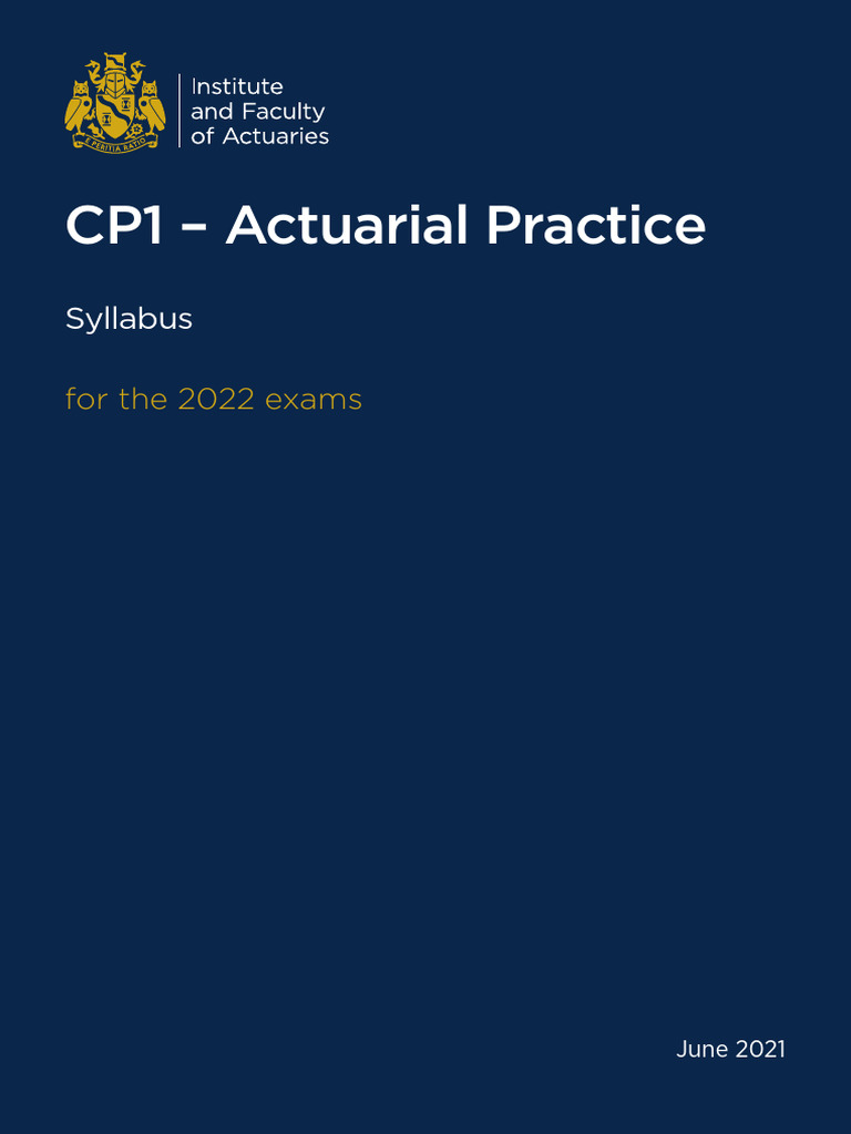 CP1 Syllabus 2022 | PDF