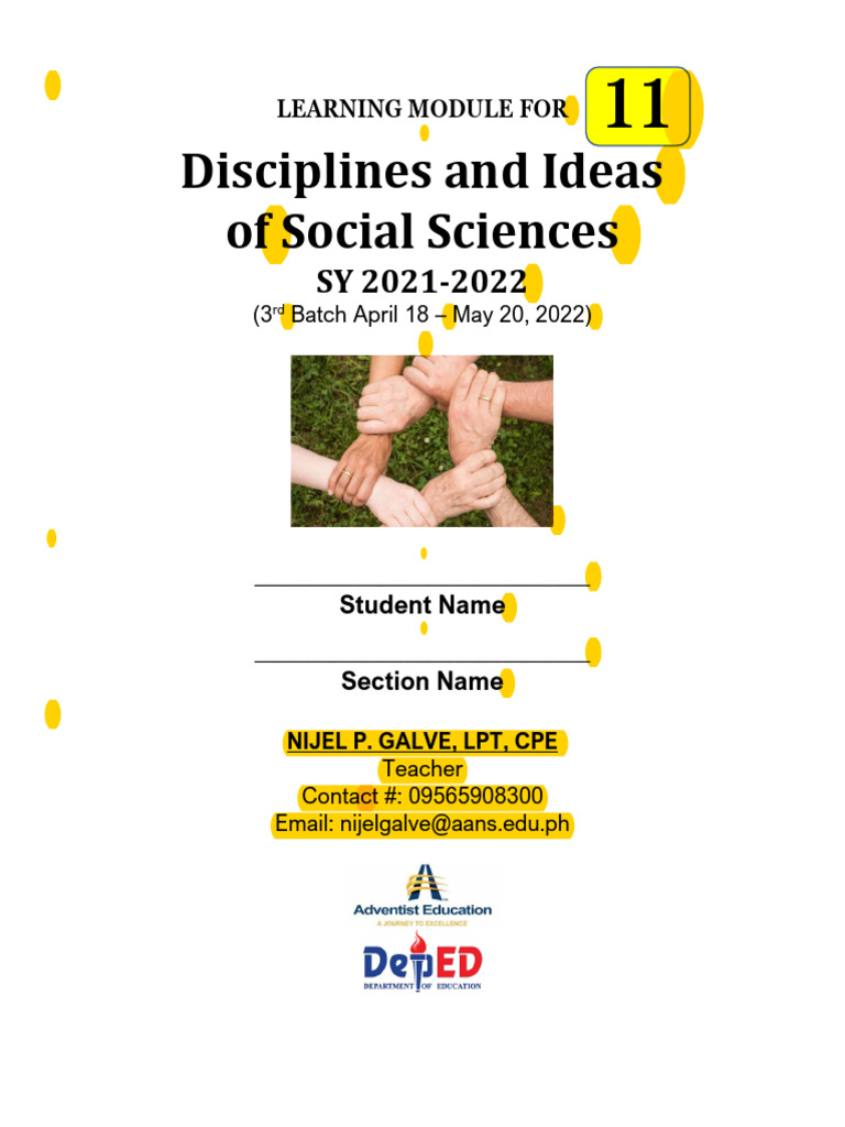 Diss Learning Module | PDF | Id | Institution