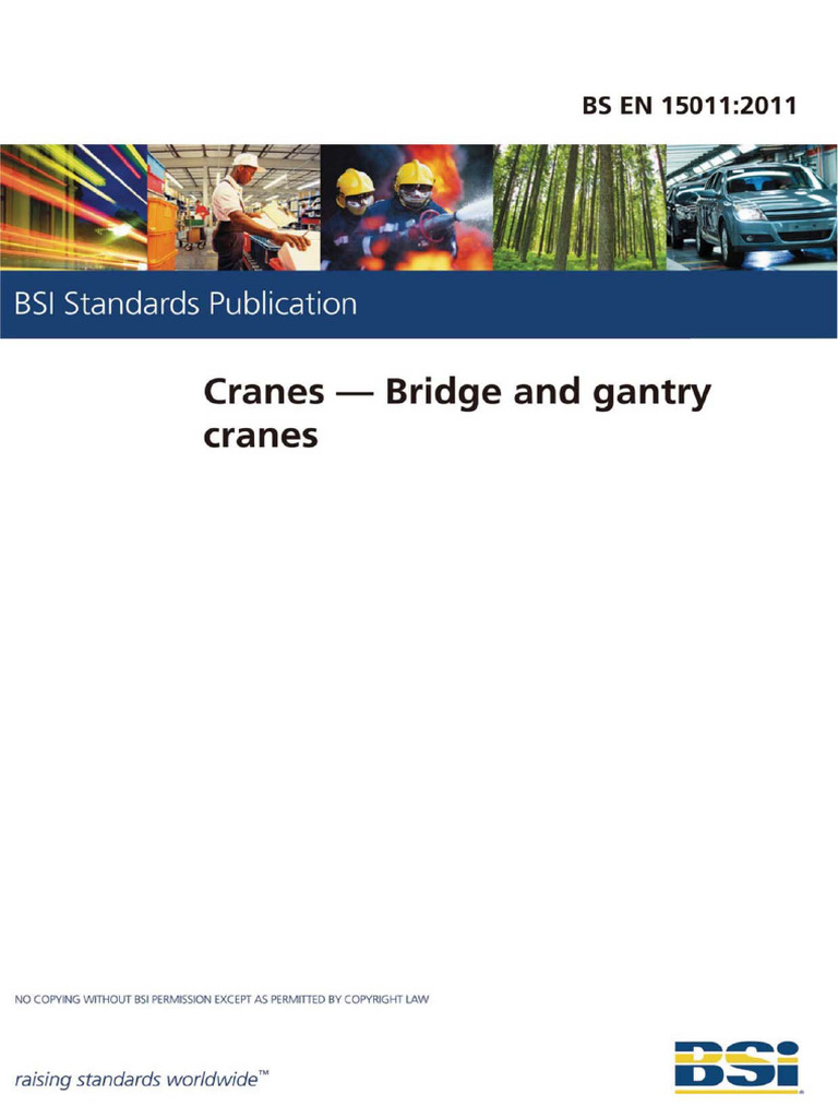 Bs en 15011-2011 起重机，桥式和门式起重机 | PDF