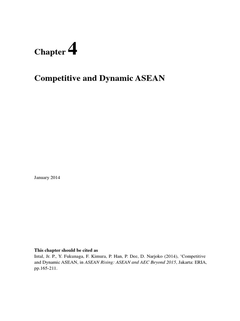 Key Report ASEAN Rising Chapter 4 | PDF | Supply Chain | Economic Growth