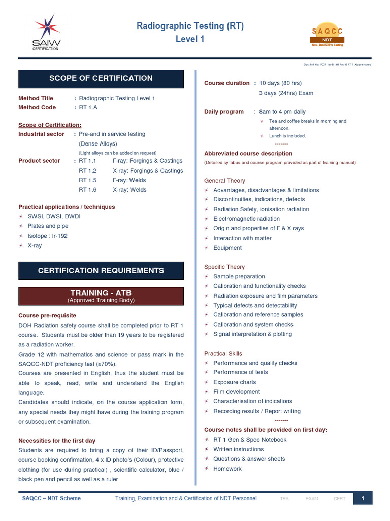 012 RT 1 Certification Scheme Detail | PDF | Technology & Engineering