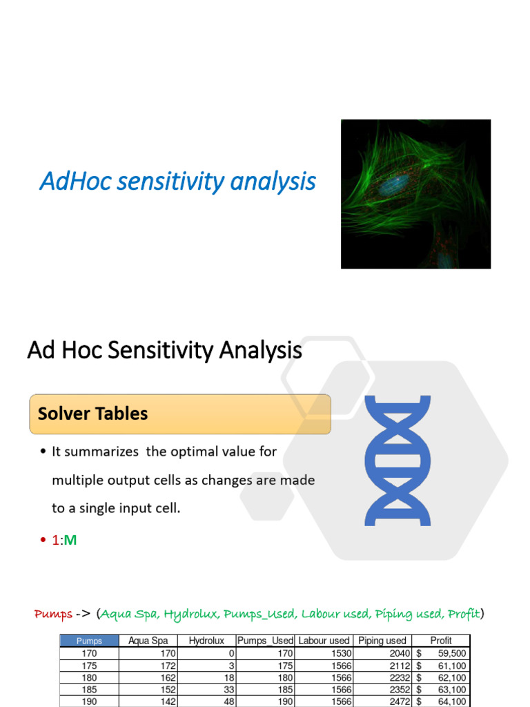 Adhoc Sensitivity Analysis | PDF