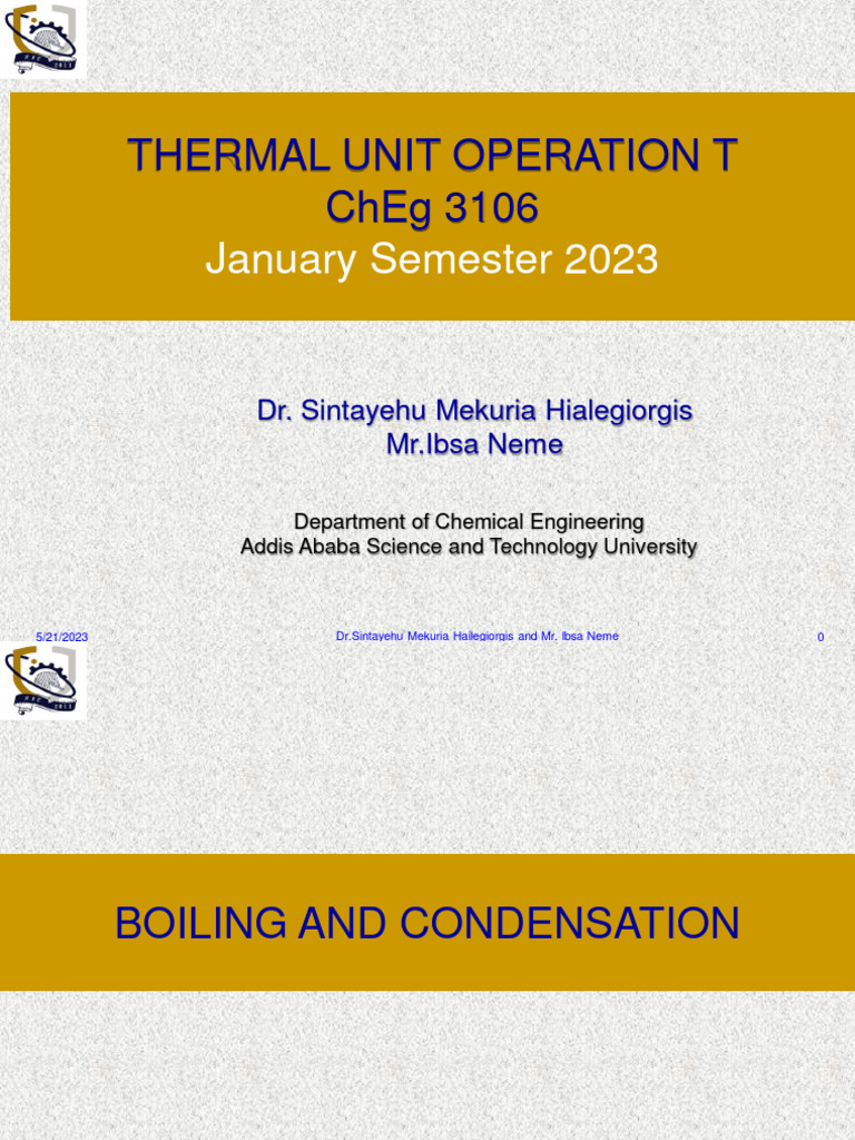 Chapter Five-Boiling, Condensation and Reboiler | PDF | Boiling | Heat ...