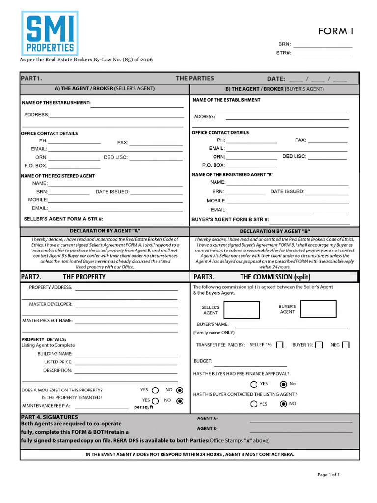 Form I a to a Form SMI | PDF