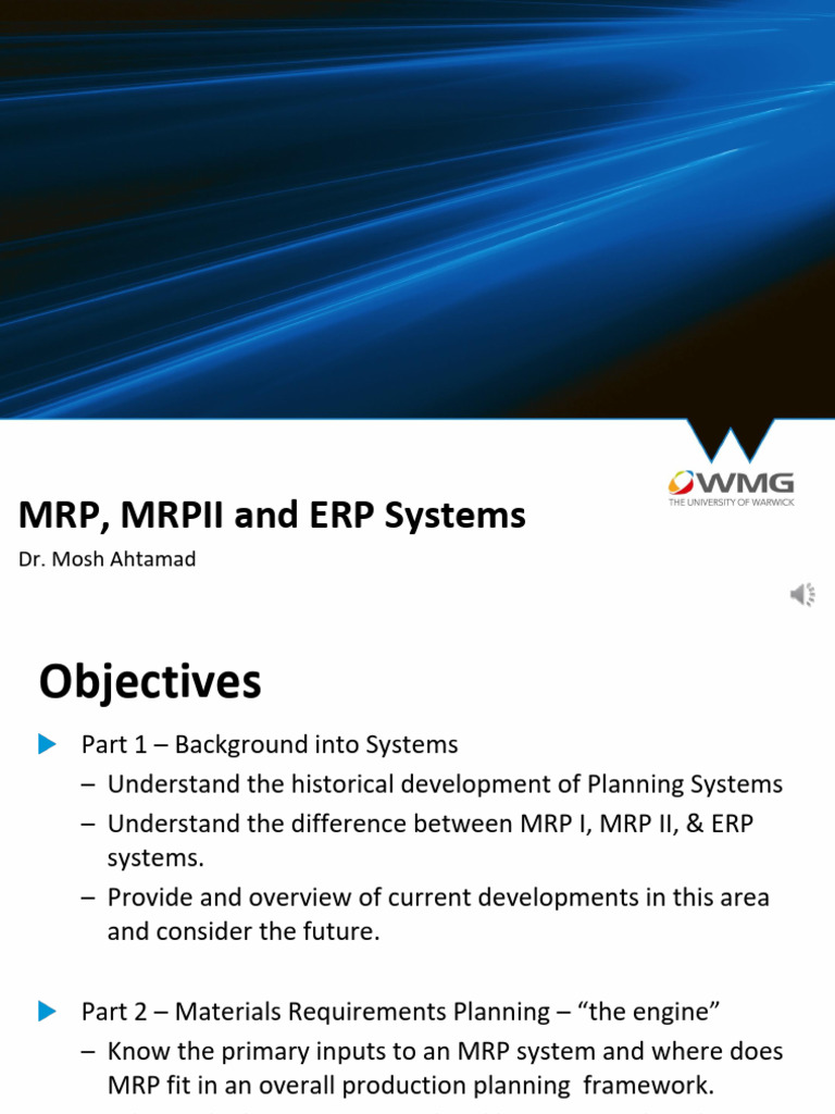 MRP MRPII and ERP Systems - Revised | PDF | Enterprise Resource ...