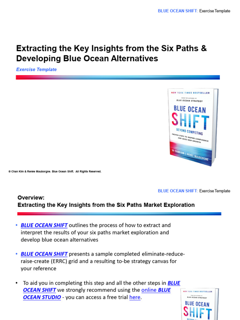 Blue Ocean Shift Exercise Template | PDF | Economies | Business