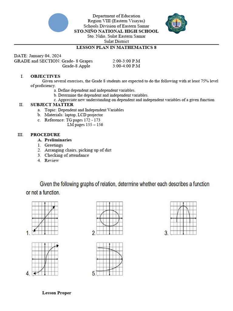 Dependent and Independent Variable LP | PDF | Variable (Mathematics) | Function (Mathematics)
